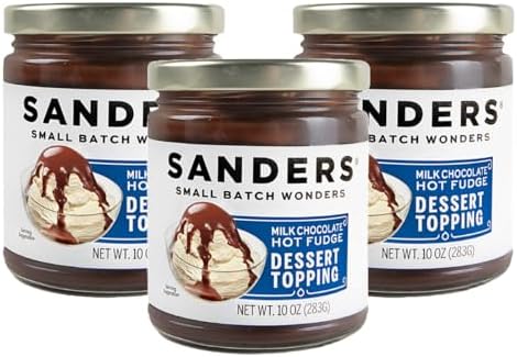 Amazon.com : Sanders Milk Chocolate Hot Fudge Topping 10oz Jar (3-Pack ...