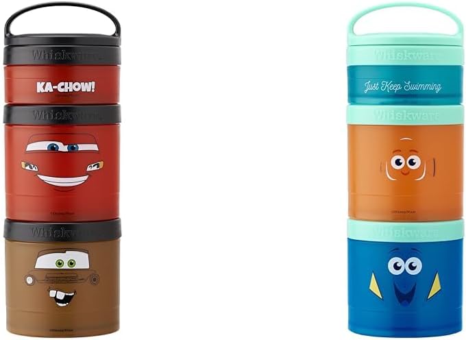 Amazon.com: Whiskware Disney Pixar Cars and Nemo Stackable Snack ...