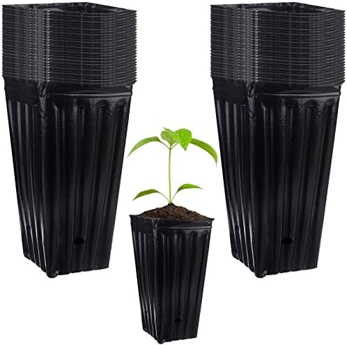 Amazon.com: 70Pcs Tall Tree Pots 7.84 In Plastic Deep Nursery Treepots ...