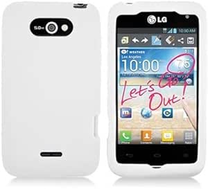 Amazon.com: WIRELESS CENTRAL Brand Soft Silicone WHITE Skin Cover Case ...