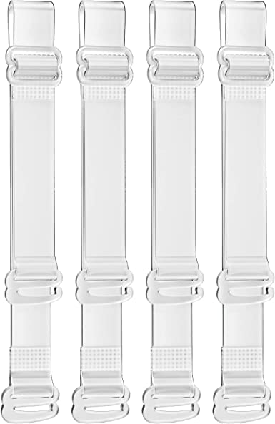 Buy SKIN TOUCH Adjustable Transparent Silicon Bra Strap Free Size (Pack ...