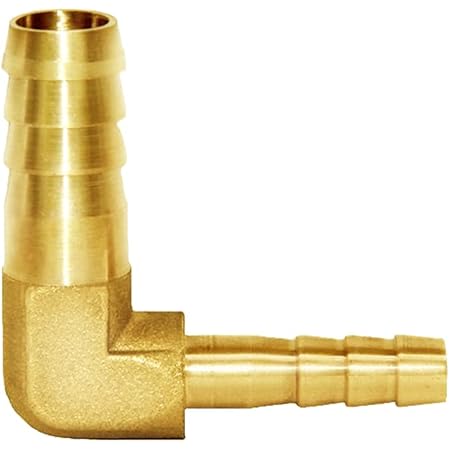 Amazon.com: Brass Hose Barb 90 Degree Elbow Fitting 5/16" Barbed x 5/16 ...