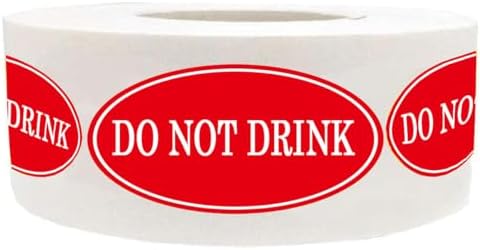 Amazon.com : Do Not Drink Warning Labels Stickers,Fluorescent Red Do ...