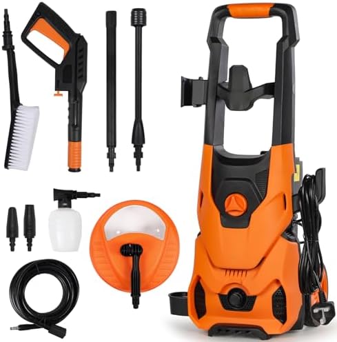 Stream Electric Pressure Washer, 1650W 135 Bar 420L/H Jet Washer Power ...