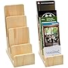 Amazon.com: Monciysn 2 Pack 4 Tier Wood Brochure Display Stand, Flyer ...