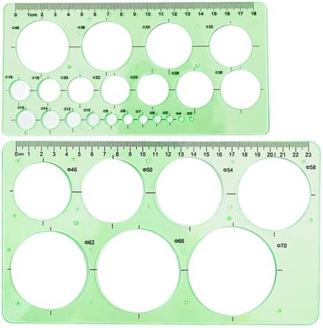 Circle Stencil Template Drawing Stencil 2 Pcs, Circle Template Plastic ...
