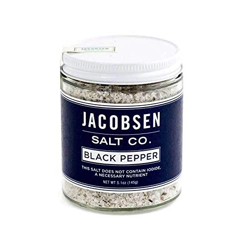 Amazon.com : Jacobsen Salt Co Black Pepper Salt, 5.1 oz : Grocery ...
