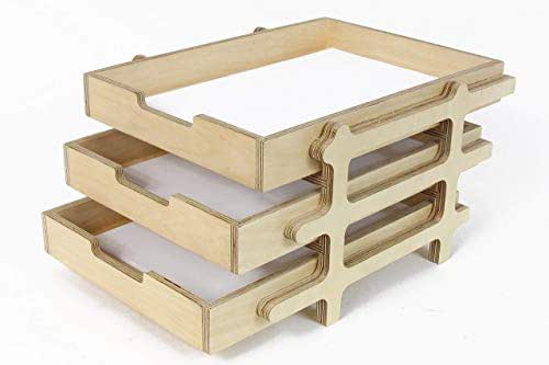 Amazon.com: Handmade Wooden Paper Tray 16.1 x 7.7 x 11.1 inches ...