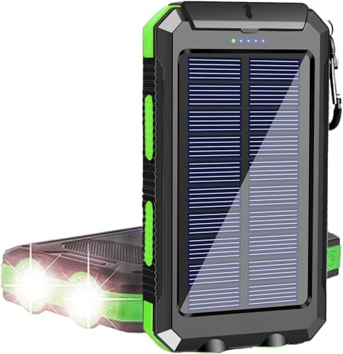 Amazon.com: YELOMIN Solar Power Bank, Portable Outdoor Solar Charger ...
