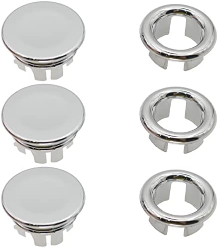 LRMYS Wash Basin Overflow Ring Set, Chrome Plating Round Overflow Hole ...