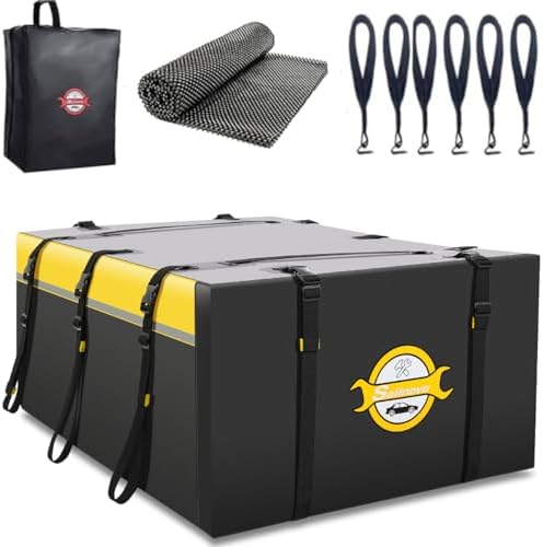 Sailnovo Roof Box Roof Bag 20 Cubic Waterproof Soft-Shell Car Roof Box ...