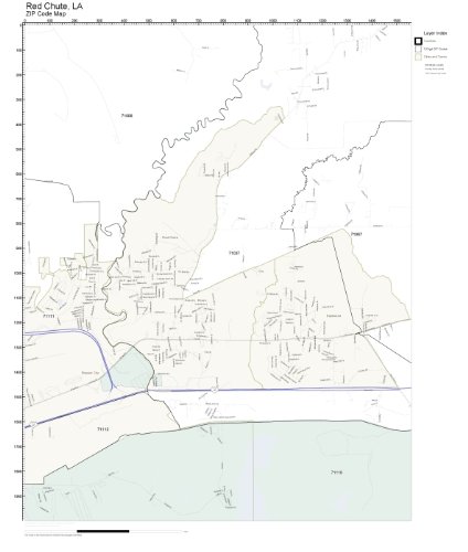 ZIP Code Wall Map of Red Chute, LA ZIP Code Map Not Laminated: Amazon ...
