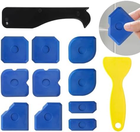 12-Piece Silicone Sealant Finishing Tool Set – Reusable Caulking ...
