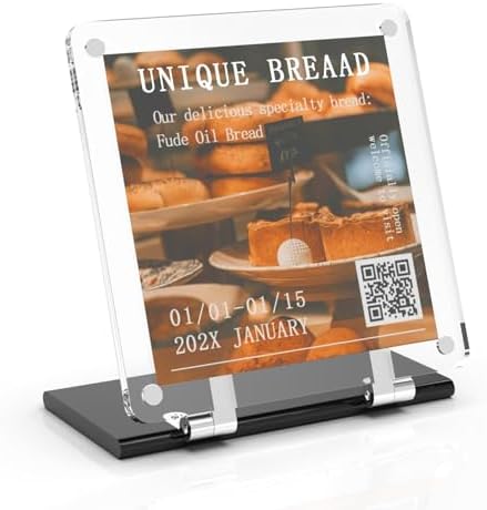 Amazon.com: HIIMIEI Acrylic QR Code Stand: Foldable Slant Back Sign ...