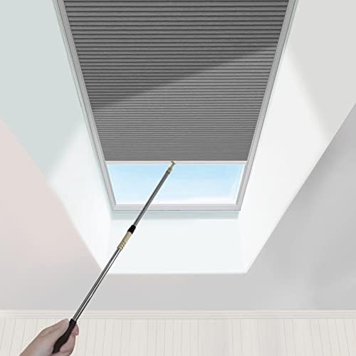 TIPIACE Manual Skylight Blinds Cellular Honeycomb Full Blackout Fabric ...