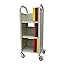 Amazon.com: Workington Single Bank Rolling Book Truck Book Cart with 3 ...