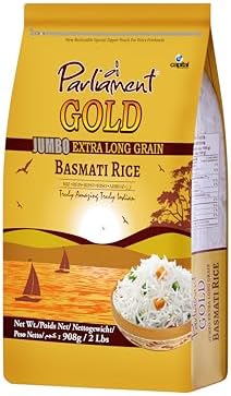 Amazon.com : Parliament Gold Jumbo Extra Long Basmati Rice | Indian ...