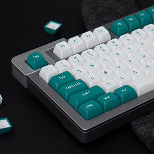 mintcaps Dark Green White Keycaps Set 150 Keys MSA Profile Double Shot ...