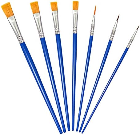 Childrens Paint Brushes, 6 Pcs Colorful Kids Paint Brush Set Plastic ...