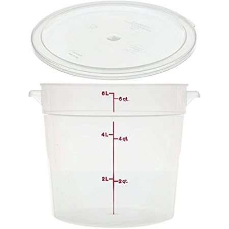 Amazon.com - Cambro RFS6PP190 Camwear 6-Quart Round Food Storage ...