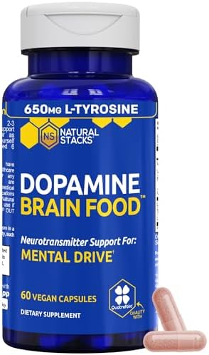 Amazon.com: NATURAL STACKS Dopamine Brain Food - 650mg L-Tyrosine ...