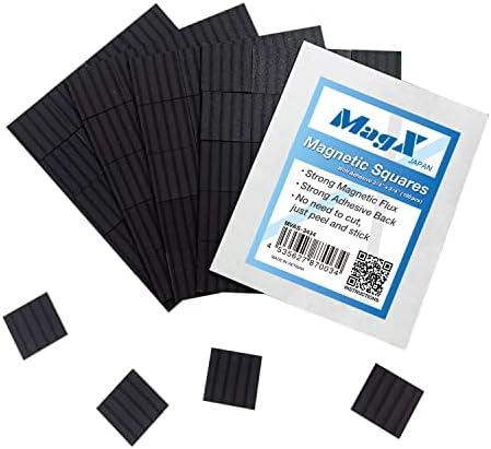 MagX Magnetic Squares with Adhesive Backing, Each 20 mm x 20 mm, 100 ...