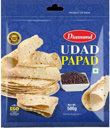 DIAMOND MASALA Udad Papad Crispy Urad Snacks | 500 gm : Amazon.in ...