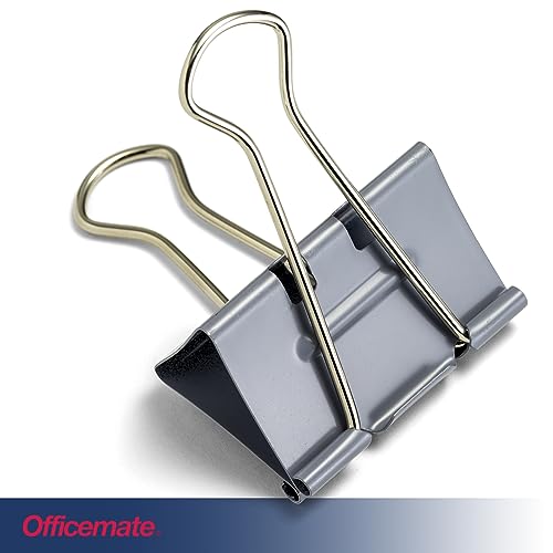 Snapklik.com : Officemate EZ Binder Clips, Large Size, 12/Box, Gray