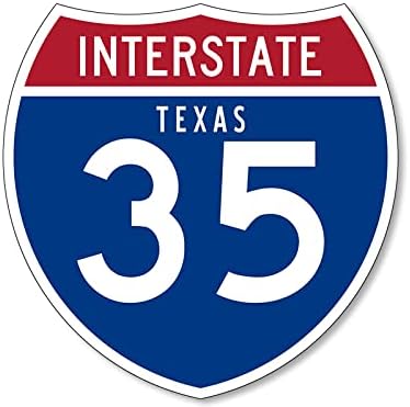 Amazon.com : Interstate 35 Texas Sign Shaped Sticker (laredo tx road rv ...