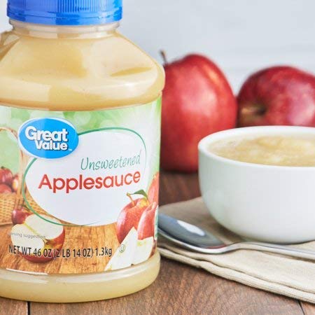 Amazon.com : Great Value Unsweetened Applesauce, 46 oz (Pack of 3 ...
