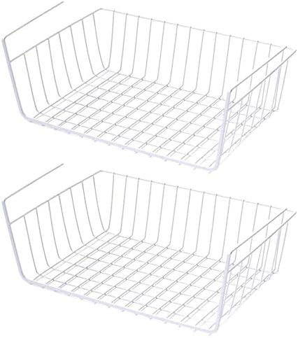 Amazon.com: Comfecto Under Shelf Basket, 2 Pack Stainless Steel Wire ...