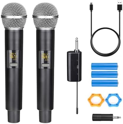 Amazon.com: EV SPACES Rechargeable Wireless Microphone PA System ...