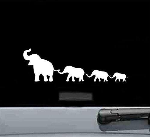 Amazon.com: JS Artworks Elephant Family Stick Vinyl Decal Sticker ...