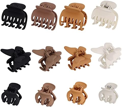 Amazon.com : 12Pcs Small Hair Clips for Women Girls,1.6" Double Row ...