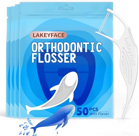 Amazon.com : Lakeyface 200 Count Twin-Line Braces Flossers, Orthodontic ...
