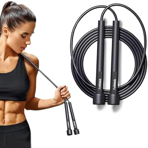 Buy Aurion Skipping Rope (Black, Pack of 1) | Men and Women Jumping ...