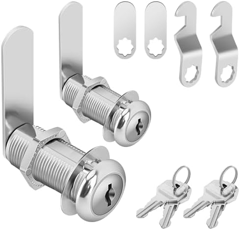 Cylinnda Cabinet Locks with Keys, 1-1/2" Long Cam Locks keyed Alike ...