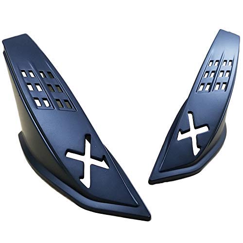 ILM Motorcycle Helmet Fin Stick-On Horns Streamline Shape Matte Black ...