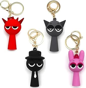 Sprunki Keychains, Cute Acrylic Figures Keyrings, Sprunki Game Keychain ...
