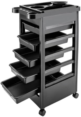 Amazon.com: 5Drawers Rolling Salon Spa Trolley Storage Cart Beauty Hair ...