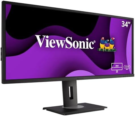 Amazon.com: ViewSonic VG3456C 34 Inch 21:9 1440p Curved Monitor with ...