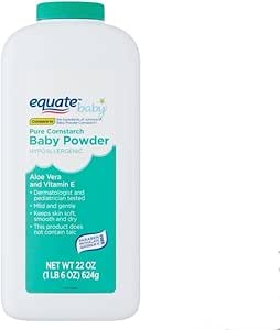 Amazon.com: Equate Aloe and Vitamin E Pure Cornstarch Baby Powder!1Pack ...