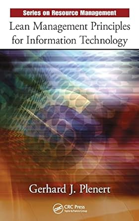 Amazon.com: Lean Management Principles for Information Technology (Resource Management ...