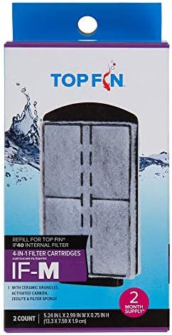 Top Fin 4-in-1 Internal Filter Cartridges IF-M (Medium) Refill for IF40 ...