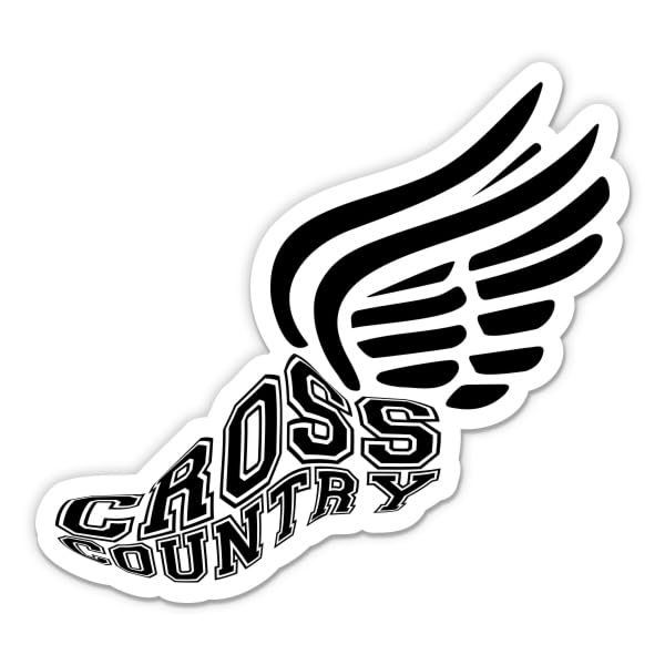 Amazon.com: Cross Country Sticker - 5" Laptop Sticker - Waterproof ...