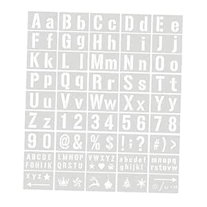 Tiny Store 45Pcs Alphabet Drawing Painting Stencils Templates Regular ...