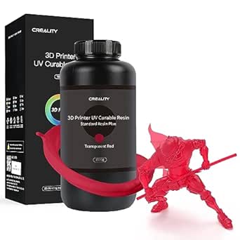 Amazon.com: Official Creality Resin Transparent Red 1000g : Industrial ...