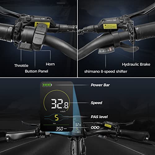 eAhora X7 Special 750W/1000W Electric Bike for Adults[2023 Upgraded] 17 ...