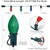 Amazon.com: 25Ft Christmas Lights Multicolor, C7 Vintage Christmas ...