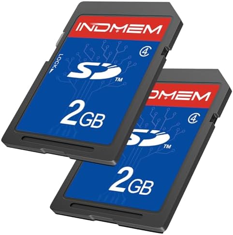 INDMEM 2 x SD Card 2GB Class 4 MLC Secure Digital Flash Memory Card ...